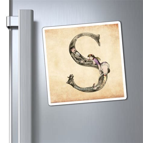 Magnet Featuring The Letter S From The Erotic Alphabet 1880 By Frenc