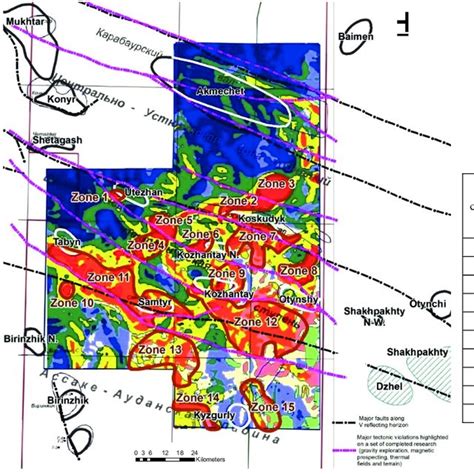 zoning of the site according to the rae radioactive parameters