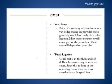 Vasectomy Vs Tubal Ligation