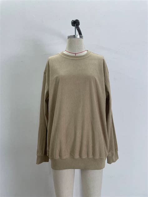 Blank Adult Corded Crewneck Sweatshirts Simplee Sweet Wholesale
