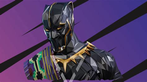 4k Wallpaper Of Black Panther Cartoon