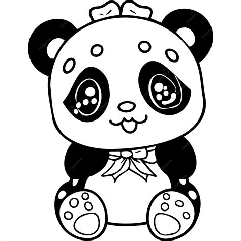 Kawaii Panda Coloring Page
