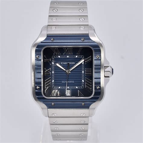 For Sale Cartier Santos De Cartier Blue Pvd Wssa0048 — Wisemans Watches