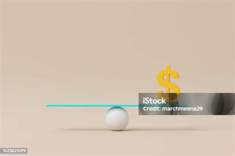 スケールシーソーのドル記号記号背景にバランススケール3dイラストレーション 通貨のストックフォトや画像を多数ご用意 通貨 決定
