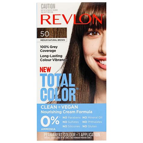 Revlon Total Color Permanent Hair Dye 50 Medium Natural Brown The
