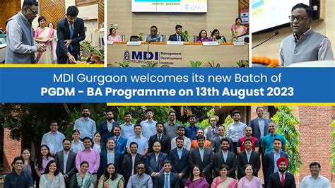 MDI Gurgaon Welcomes Its New Batch Of PGDM BA Programme On Th August One Of The Top B