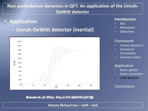 Ppt Non Perturbative Dynamics In Qft An Application Of The Unruh Dewitt Detector Powerpoint