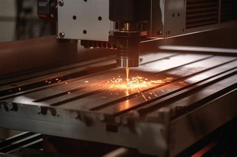 Premium Ai Image Cnc Laser Cutting Of Metal Modern Industrial