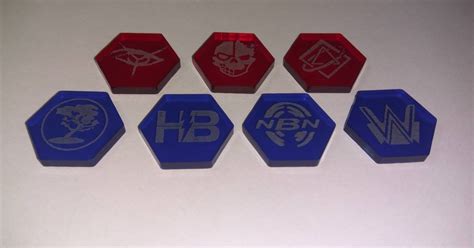 Android Netrunner Faction Acrylic Tokens Board Game Accessory