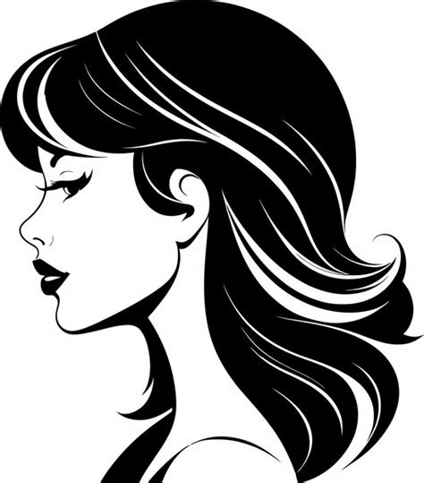 Premium Vector Elegant Beautiful Girl Face Vector Illustration