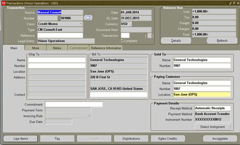 Invoices And Credit Memos In Oracle Ar Erpschools