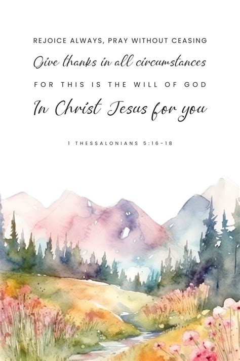 1 Thessalonians 516 18 Rejoice Always Printable Christian Art