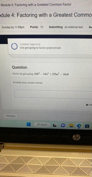Solved Cuशrent Obiective Use Grouping To Factor Polynomials