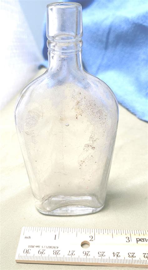 Antique Thin Flask Bottle Pre 1900s Etsy