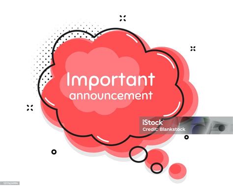 Simbol Pengumuman Penting Tanda Penawaran Khusus Vektor Ilustrasi Stok