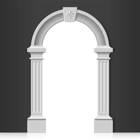 Realistic White Arch Royalty Free Vector Image