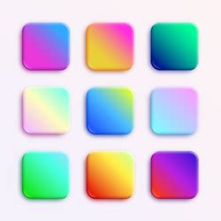 Superellipse Glossy App Icons Backgrounds Vector Image