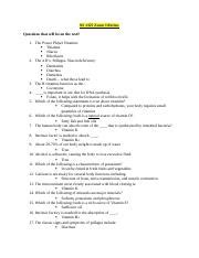 Ns Exam Study Guide Docx Ns Exam Review Questions That Will Be On The Test