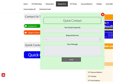 Contact Form 7 Popup Form By Mgscoder CodeCanyon