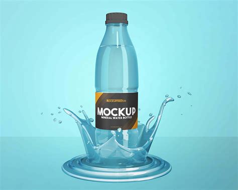 Free Mineral Water Bottle Mockup Psd