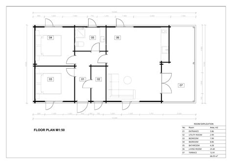 Medinis Vasarnamis Namas Kasparas 44mm 6x125 75m² Sipnamelis