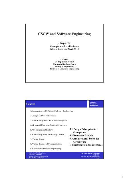 chapter 5 groupware architectures