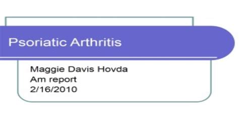 Free Download Psoriatic Arthritis Powerpoint Presentation Slides