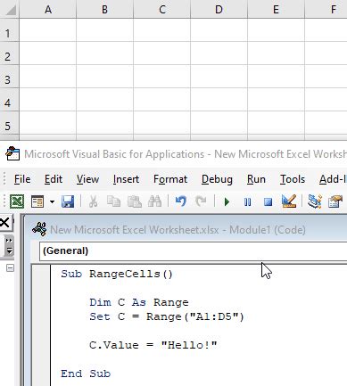 Excel Vba Range