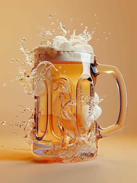 Beer Jug Shot Animationphotoshop Cf Premium Ai Generated Image