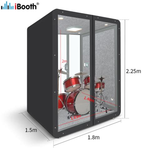 Soundproof Drum Booth สำหรับขายบูธแสดงเสียงสำหรับการพิจารณาเสียงที่บ้าน
