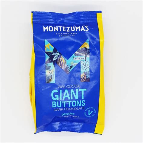 Montezuma Organic Dark Chocolate Giant Buttons 120g Organic To