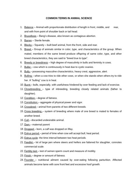 Common Terms Pdf