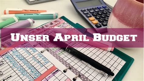Mein Erstes APRIL BUDGET Echte Einnahmen Ausgaben Finanzen Organisieren Im Filofax YouTube
