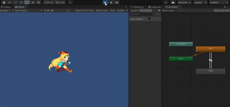 【初心者unity】スペースキーを押したらジャンプする2dアニメーション Tech Projin