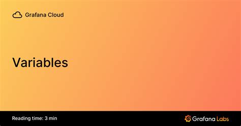 Variables Grafana Cloud Documentation