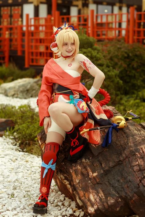 Yoimiya Cosplay By Me Neyrodesu Rcawwsplay