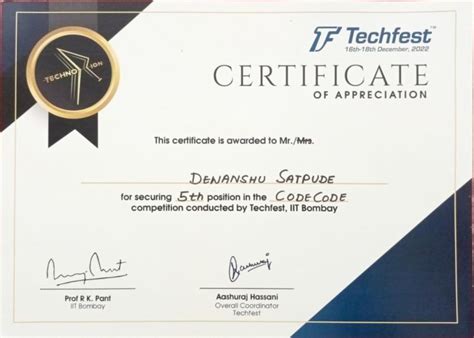 Dewanshu Satpute On Linkedin Coding Techfest Iitbombay