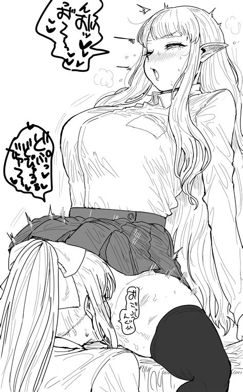Rule 34 2girls Absurdres Blush Breasts Collared Shirt Cunnilingus Ear