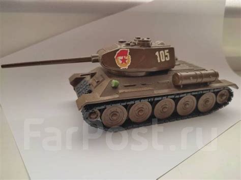 Модель танк Т-34 металл 1:43, б/у, в наличии. Цена: 950₽ во Владивостоке