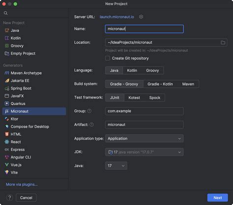 Micronaut IntelliJ IDEA Documentation