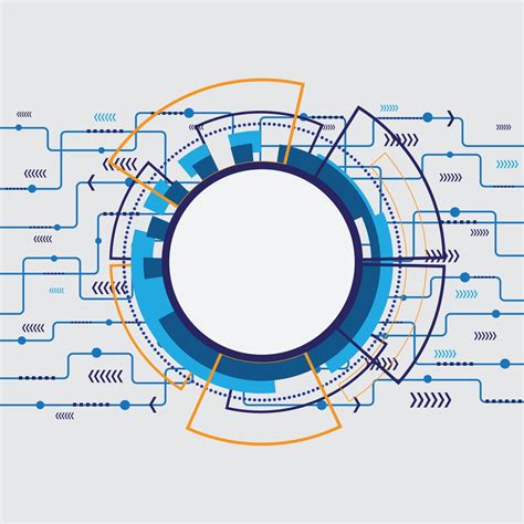 Abstract Technological Background With Various Technological Elements