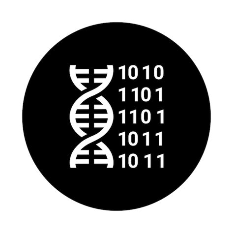 Premium Vector Spiral Genetic Code Coding Dna Icon Black Vector Graphics