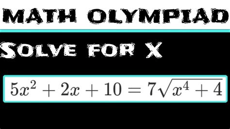Math Olympiad A Nice Algebra Radical Problem AyaansMath YouTube