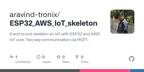 Github Aravind Tronixesp32awsiotskeleton A End To End Skeleton