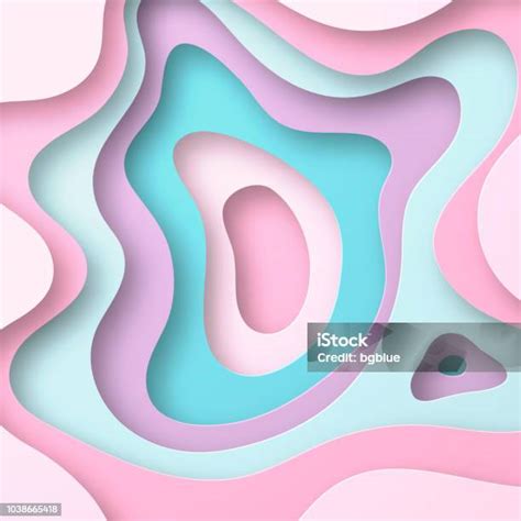 종이 배경 잘라 파스텔 색상 추상 파 도형최신 유행 3d 디자인 0명에 대한 스톡 벡터 아트 및 기타 이미지 0명 3차원 형태 곡선 Istock