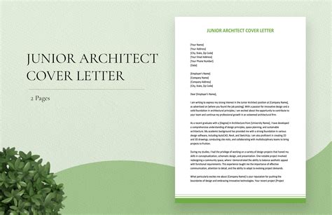 Outstanding Cover Letter Examples Architect