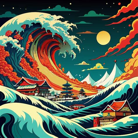 Premium Vector Wave Illustration