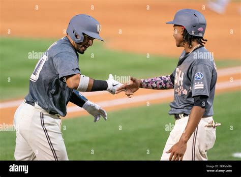 Washington Nationals Keibert Ruiz Left Celebrates With Teammate Cj