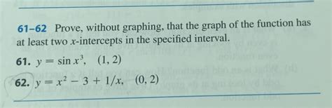 Solved 61-62 Prove, without graphing, that the graph of the | Chegg.com
