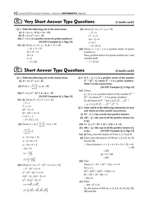 Ncert Exemplar Problems Solutions Class 11 Mathematics Book